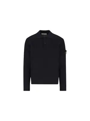Stone Island Logo Sweater - Blue
