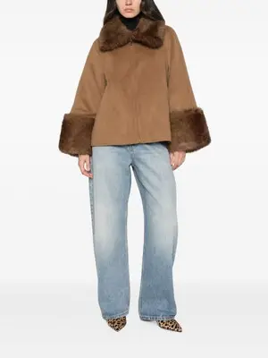 Apparis Judie Wool Jacket With Faux Fur Trim