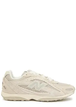 NEW BALANCE Paneled Mesh And Suede Sneakers - White