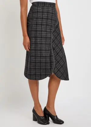 VIVIENNE WESTWOOD Aperitive Plaid Cotton Midi Skirt