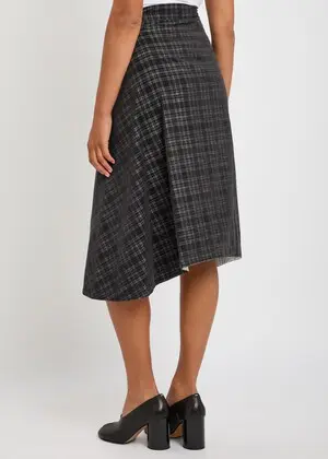 VIVIENNE WESTWOOD Aperitive Plaid Cotton Midi Skirt