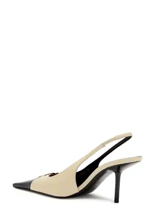Saint Laurent Babylone 75 Paneled Leather Pumps