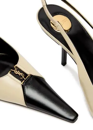 Saint Laurent Babylone 75 Paneled Leather Pumps