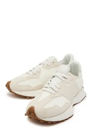 NEW BALANCE 327 Panelled Leather And Suede Sneakers - White