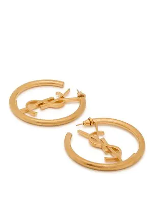 Saint Laurent Créoles Cassandre Hoop Earrings