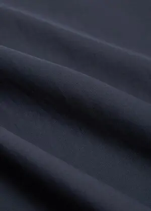 Simkhai Ovie Knit-waist Cotton-poplin Midi Skirt - Navy