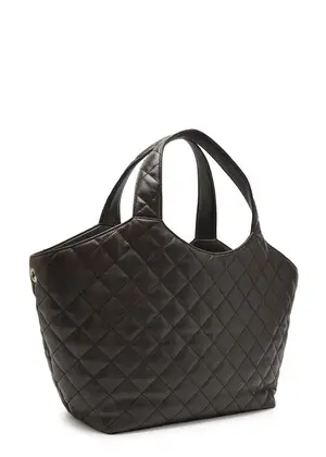 Saint Laurent Icare Medium Quilted Leather Tote Bag - Chocolate