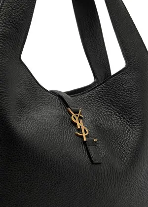 Saint Laurent Bea Grained Leather Tote Bag - Black
