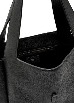 Saint Laurent Bea Grained Leather Tote Bag - Black