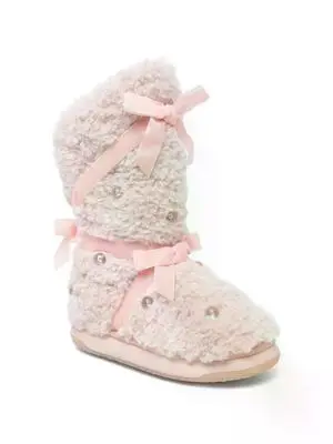 ROCKFISH Susan Fang Furry Mid Boots With Bow Detailing
