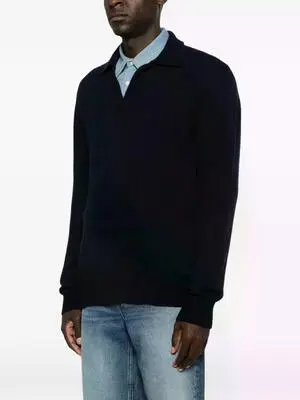 LANEUS Ribbed-knit Long-sleeve Sweater