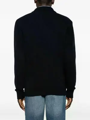 LANEUS Ribbed-knit Long-sleeve Sweater