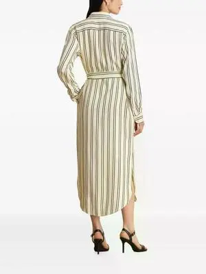 Ralph Lauren Striped Belted Midi Shirt Dress