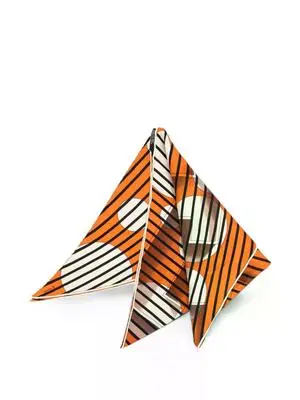 Hermès 2000-2026 Triangular H Au Galop Silk Scarf Scarves - Orange
