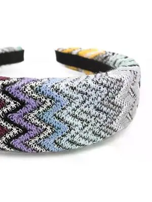 Missoni Zigzag-knit Padded Headband - Grey