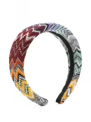 Missoni Zigzag-knit Padded Headband - Grey