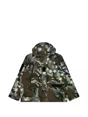 AAPE BY *A BATHING APE Moonface Camouflage-print Hooded Jacket - Brown