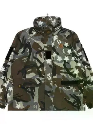 AAPE BY *A BATHING APE Moonface Camouflage-print Hooded Jacket