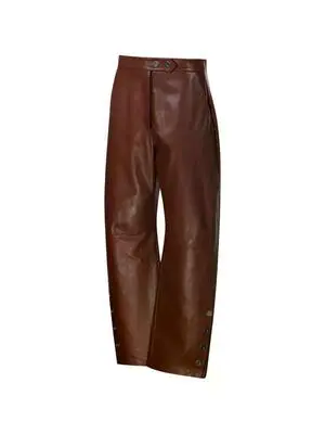 Sportmax Buttoned Leather Trousers
