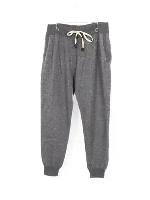 LOUIS VUITTON Knit Track Pants With Embroidered Logo - Grey