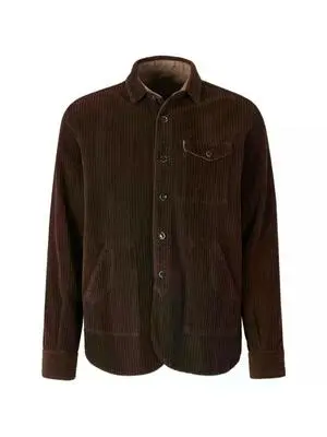NINE:INTHE:MORNING Corduroy-texture Button-up Jacket - Brown