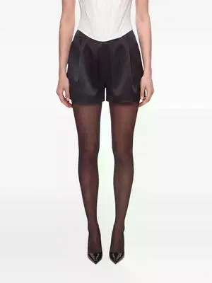 POST MERIDIEM Satin Finish Pleated Shorts