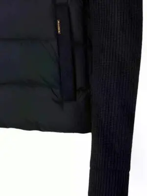 MOORER Hooded Padded Jacket With Knitted Sleeves