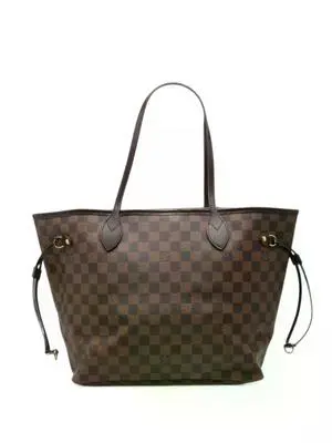 LOUIS VUITTON 2019 Damier Ebene Neverfull Mm Tote Bag - Brown