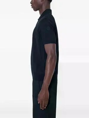 Moncler Logo Cotton Knit Polo