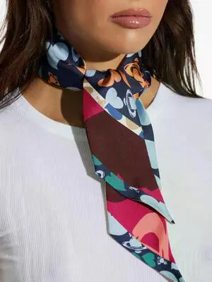 VIVIENNE WESTWOOD Orb-print Heart-pattern Scarf