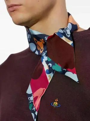 VIVIENNE WESTWOOD Orb-print Heart-pattern Scarf