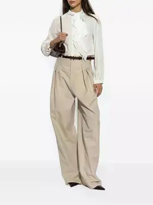 Max Mara Silk Tie-neck Shirt