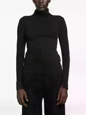 THOM KROM Turtleneck T-shirt - Black