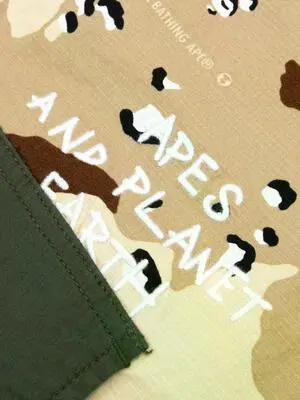 AAPE BY *A BATHING APE Moonface Camouflage-print Cargo Shorts