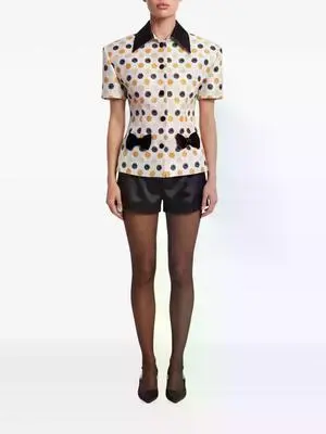 POST MERIDIEM Polka-dot Bow Detail Jacket