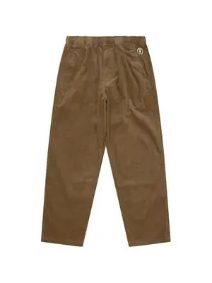 AAPE BY *A BATHING APE Moonface Logo Patch Corduroy Trousers - Brown