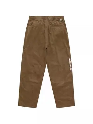 AAPE BY *A BATHING APE Moonface Logo Patch Corduroy Trousers