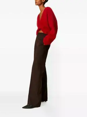 TWINSET Matte Satin Wide Leg Trousers