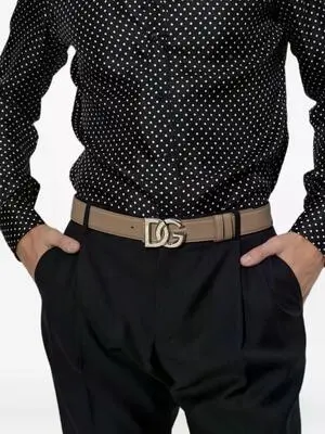 Dolce & Gabbana Dg Logo Leather Belt