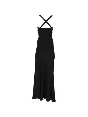 Isaia Belted Cowl Neck Maxi Dress