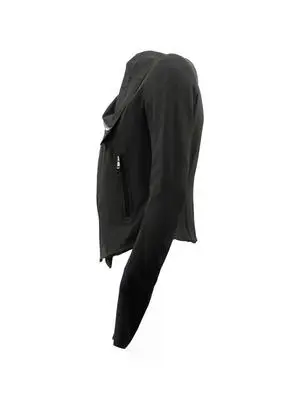 Rick Owens Asymmetric Zip Funnel Neck Jacket