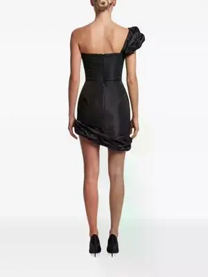 POST MERIDIEM Wave-detail Mini Skirt - Black