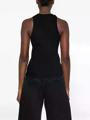 Pinko Love Birds Ribbed Racer Back Top