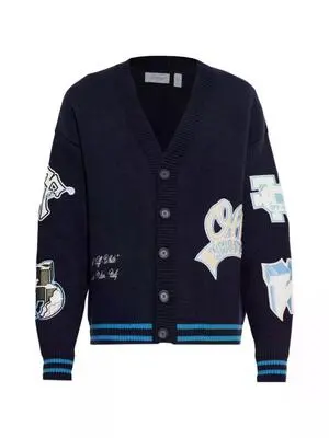 Off-White Knitted Patch Detail Cardigan