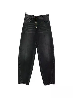 Elisabetta Franchi Button-up Faded Effect Jeans
