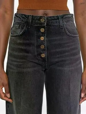 Elisabetta Franchi Button-up Faded Effect Jeans