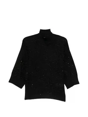 Fabiana Filippi Sequin Embellished High-neck Knit