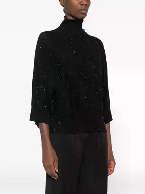 Fabiana Filippi Sequin Embellished High-neck Knit