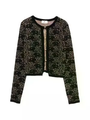 Elisabetta Franchi Lace-pattern Logo-plaque Sweater