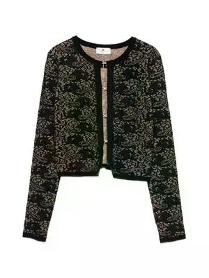 ELISABETTA FRANCHI Elisabetta Franchi Lace Pattern Logo Plaque Sweater